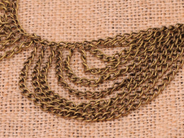 Alilang Golden Tone Multi Strands Layer Collar Style Chain Chunky ...