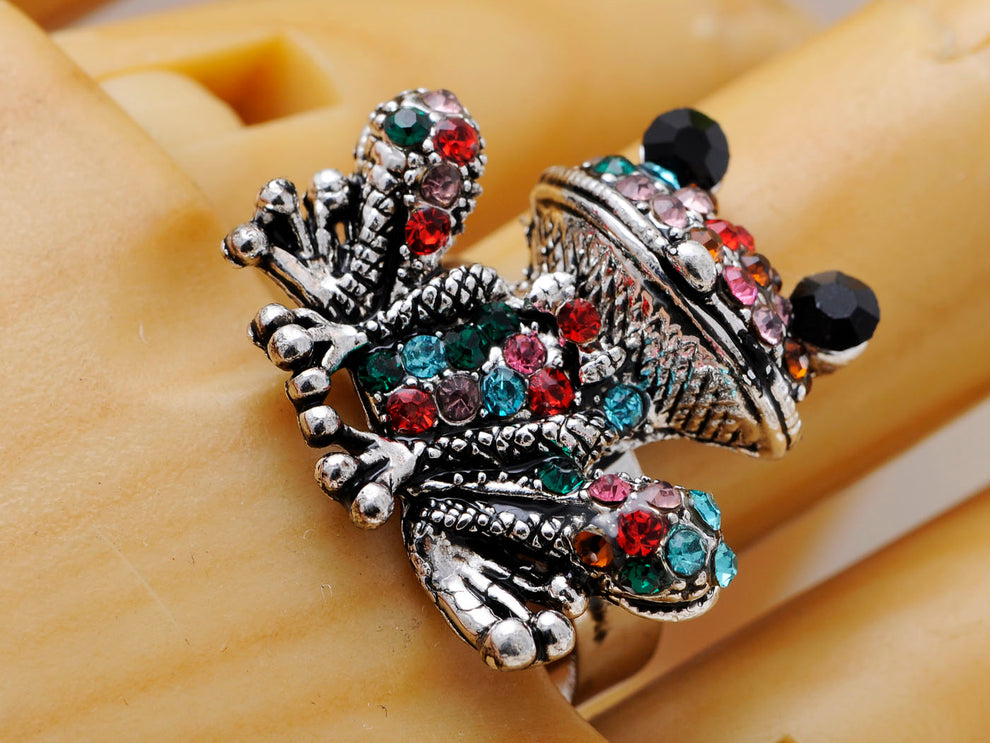 Cool Colorful Big Eye Black Frog Toad Ring - Anna-Kaci – ALILANG.COM